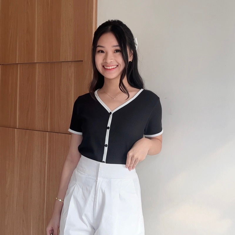 Jual [ Maureen ] Hana Top - atasan wanita korean style murah | Shopee Indonesia