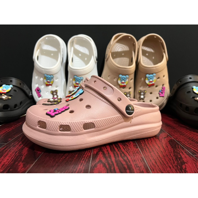 Jual Sandal Kodok Classic Bae Clog, Sepatu Sendal Baim Wedges Platform ...