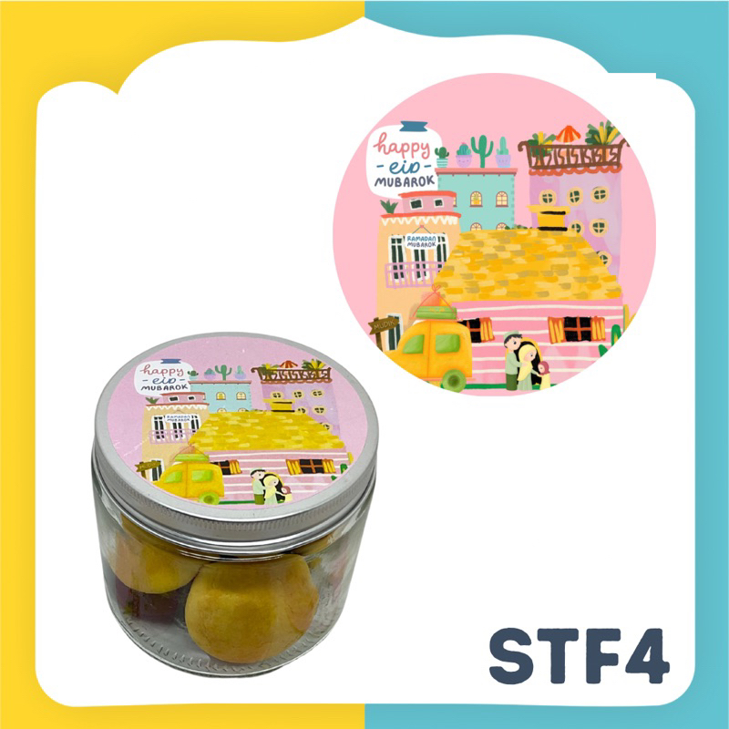 Jual (1Pak =20) STF ~ Stiker Bulat Label Toples idul fitri, Stiker ...