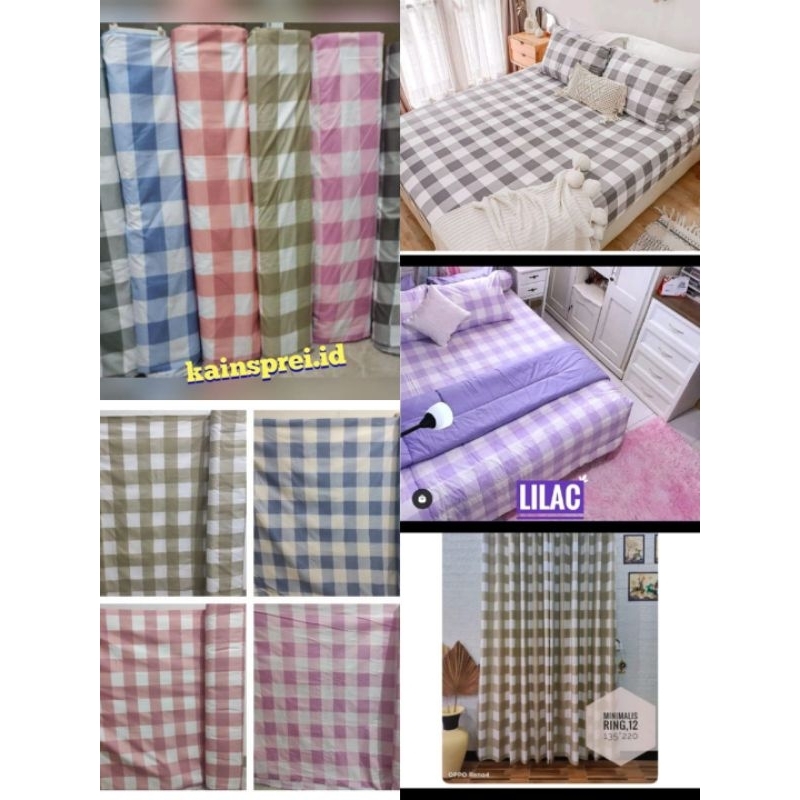 Jual KAIN SPREI EMILY KATUN DISPERSE AESTHETIC MICROTEX CVC PER 0,5 M ...