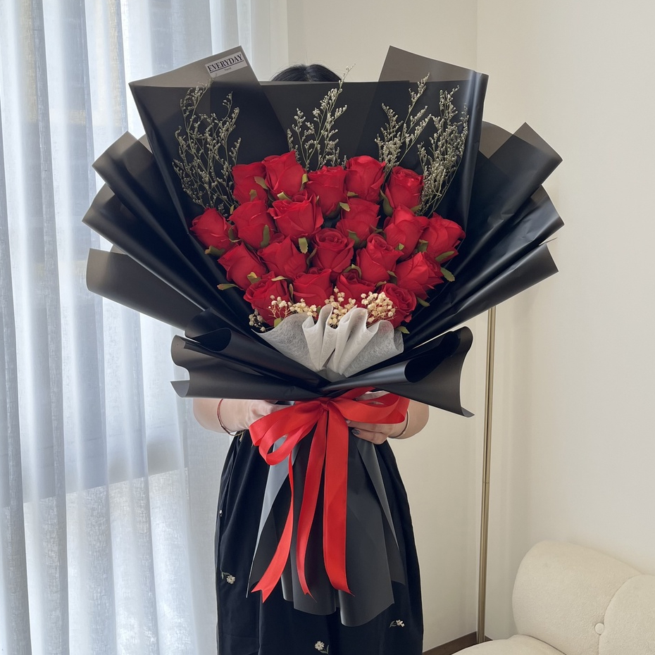 Jual READY 20 Tangkai Rose Bucket Besar Jumbo Large / Bucket Bunga ...