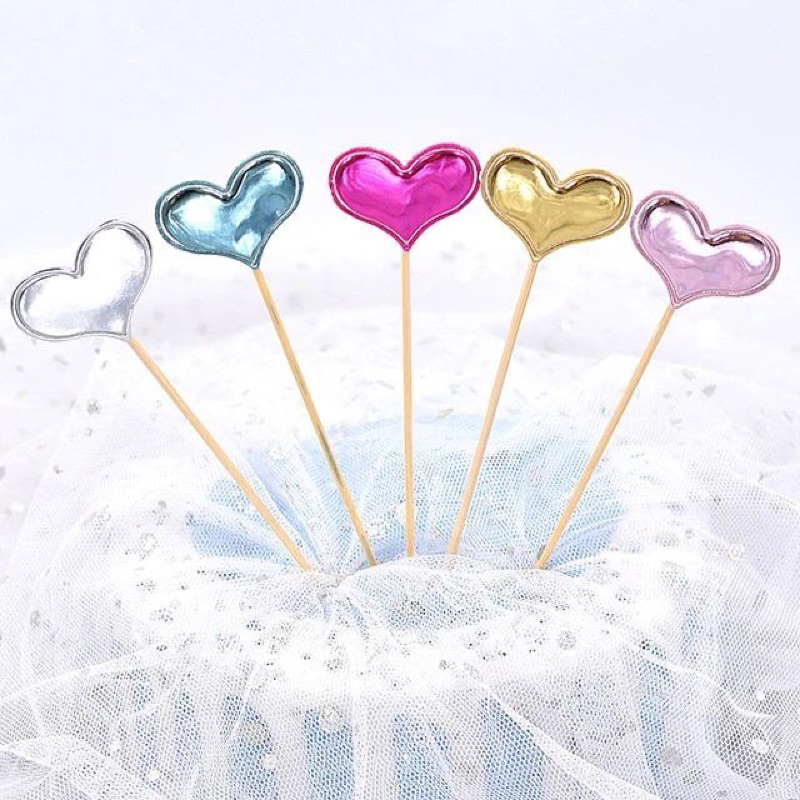 Jual Topper Kue Ulang Tahun LOVE / HATI isi 5 pc | Shopee Indonesia