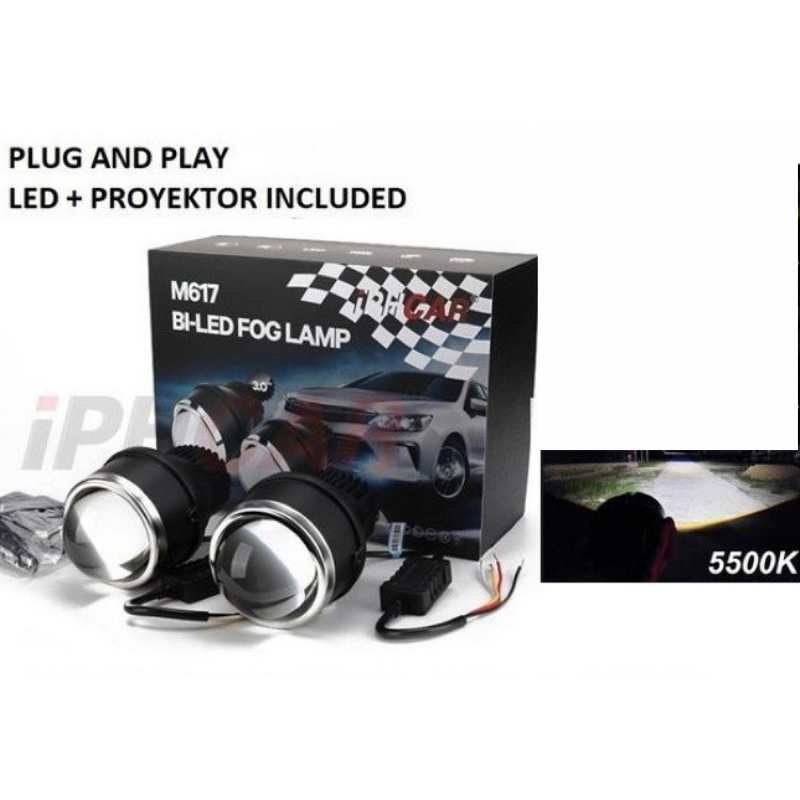 Jual Fog lamp projector Led Bi Led Hi-Lo blue lens asli original IPHcar ...