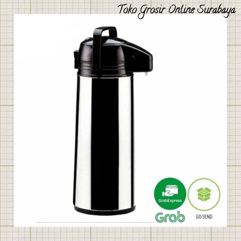 Jual Termos Pencet Pompa Stainless Elephant 2,5 liter ST 2500 ( GRAB ...