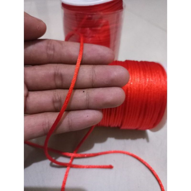 Jual TALI SATIN GRADASI MERAH 2MM / TALI CINA MERAH | Shopee Indonesia