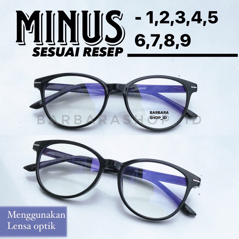Jual KACAMATA MINUS 1,2,3,4,5,6,7,8,9 SESUAI RESEP MINUS/SLINDER ...