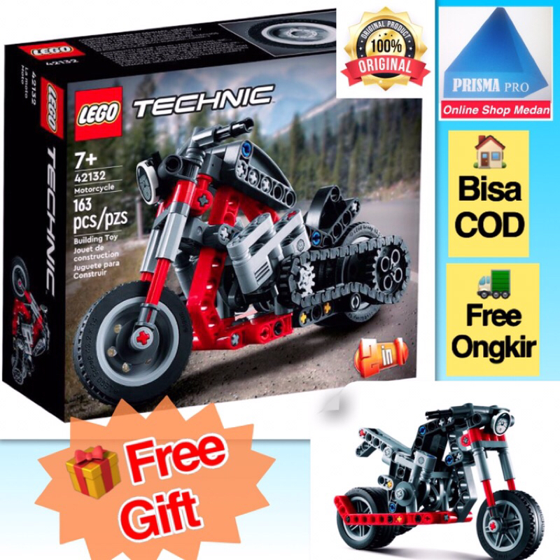 Jual Lego Technic 42132 Motorcycle Toy Chopper 2in1 Mainan Edukasi ...