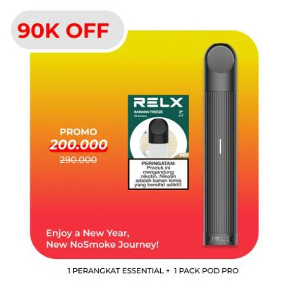 Jual RELX Bundle Essential Black Device and Pod (Isi 1 Pod) | Shopee ...