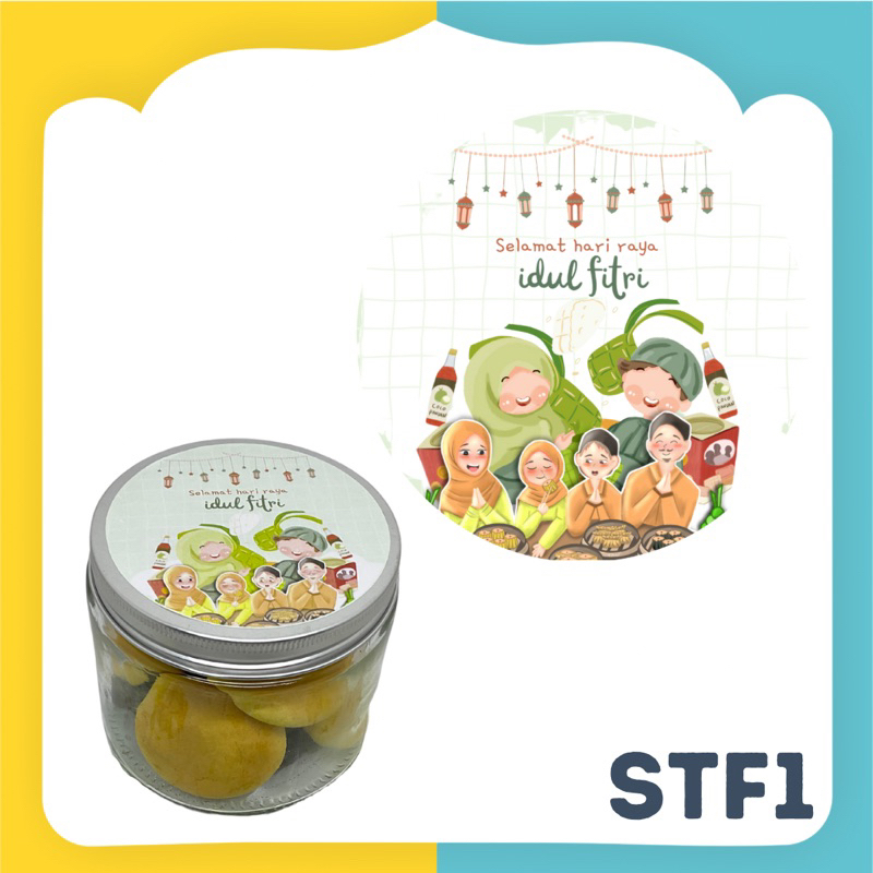 Jual (1Pak =20) STF ~ Stiker Bulat Label Toples idul fitri, Stiker ...