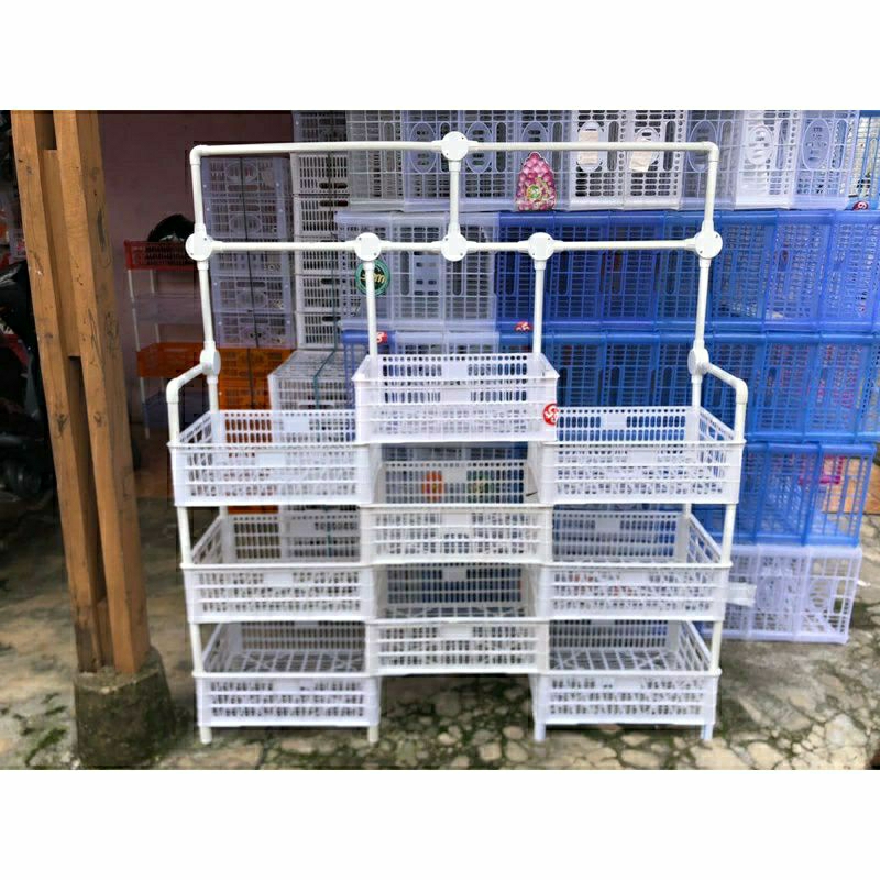Jual Rak Etalase Warung Gantungan Snack Rak warung Keranjang Rak ...