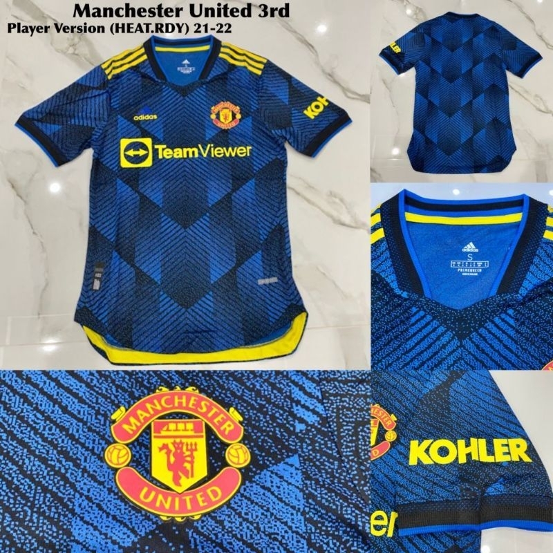 Jual Jersey player issue MU emyuu 3rd biru 21/22 | Shopee Indonesia