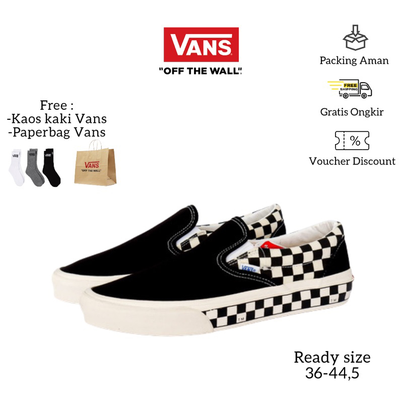 Jual Vans Slip On Sidewall Checkerboard Original | Shopee Indonesia