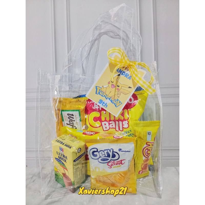 Jual Paket Snack Tema Kuning Tas Mika (FREE CARD) | Shopee Indonesia