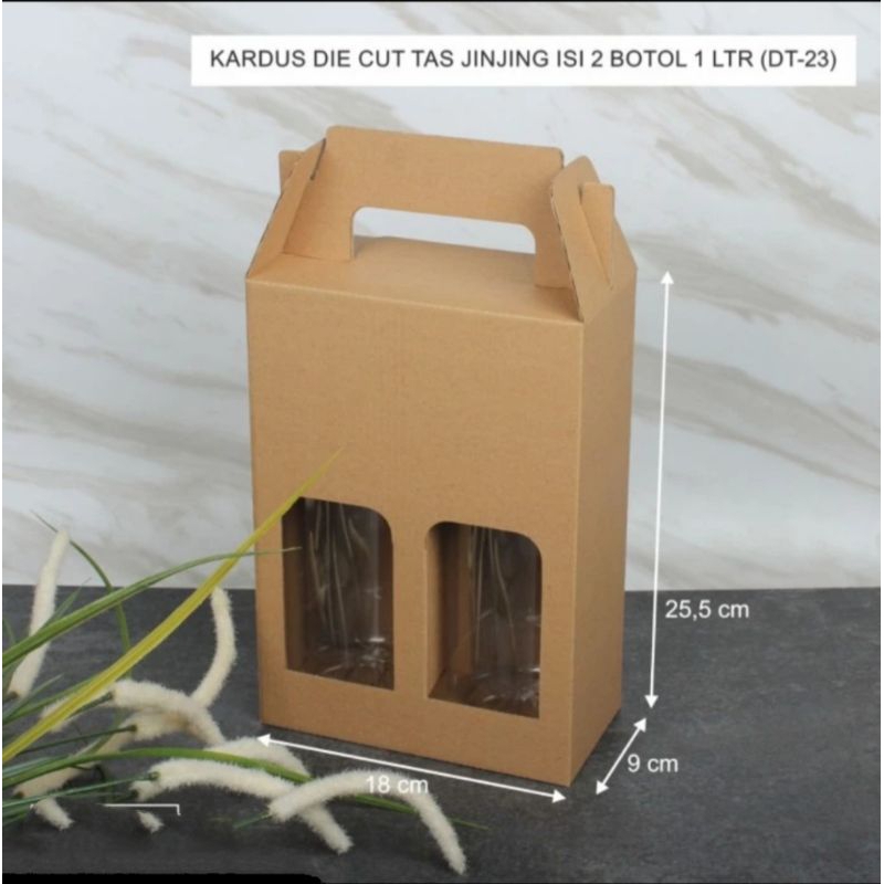 Jual 5pcs KOTAK KARDUS DIE CUT BOTOL 2x1000ml DUS HAMPERS BOX TENTENG ...