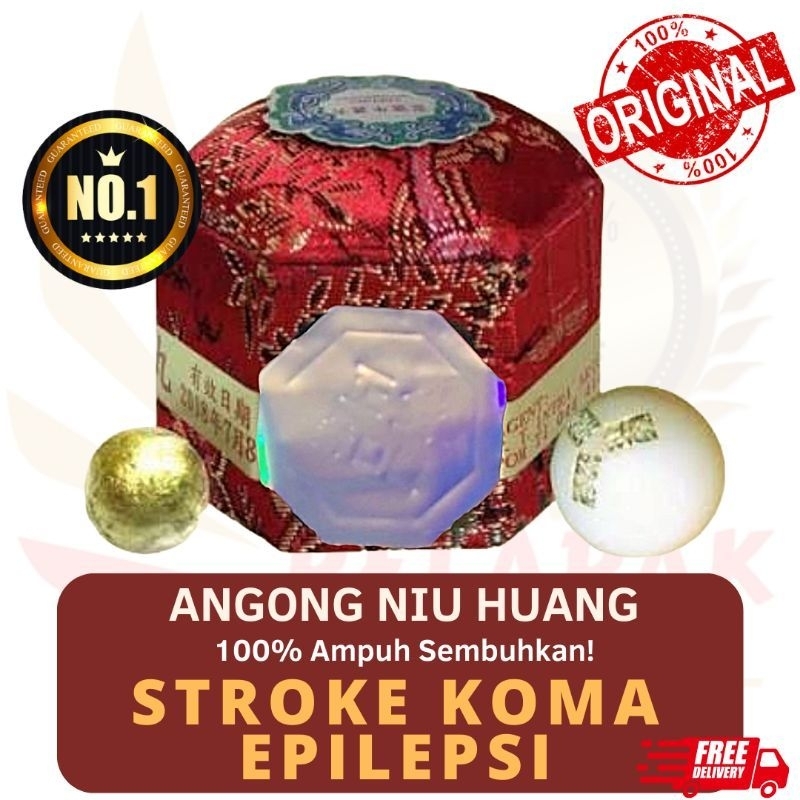 Jual Obat Stroke Struk Setruk Angkung Angong Niu Huang Wan | Shopee ...