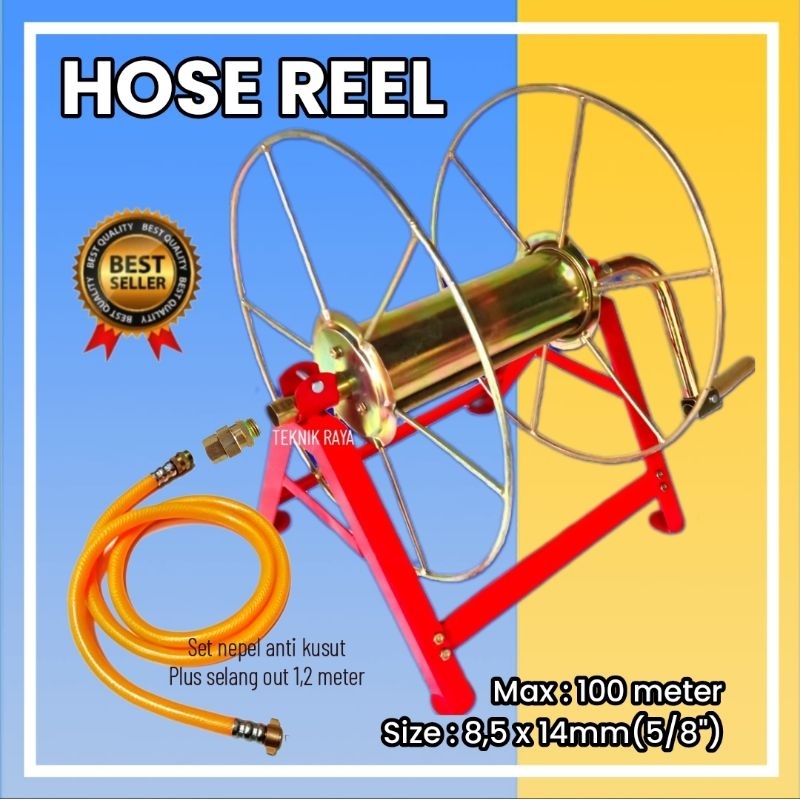 Jual Gulungan selang 100 meter besi / alat rol tempat dudukan ...