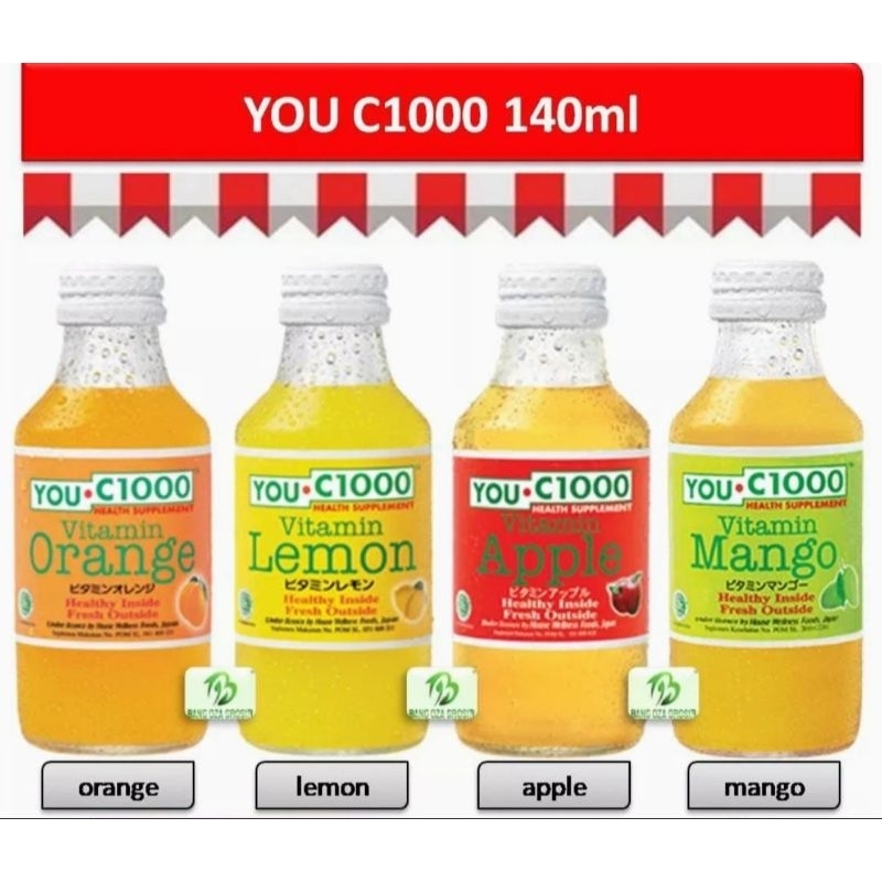 Jual YOU C1000 Vitamin 140 ML / YOU C 1000 Isotonic 500 ML | Shopee Indonesia