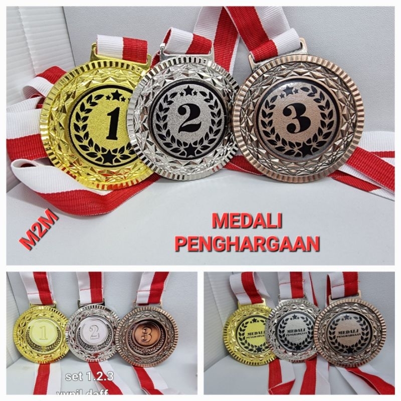 Jual MEDALI LOGAM YANG READY DENGAN STIKER MEDALI PENGHARGAAN | Shopee ...