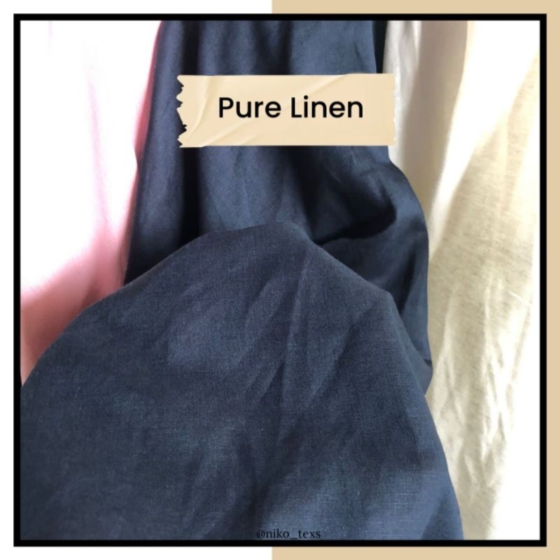 Jual Bahan Kain Katun Pure Linen Polos Garment / Cotton Pure Linen ...