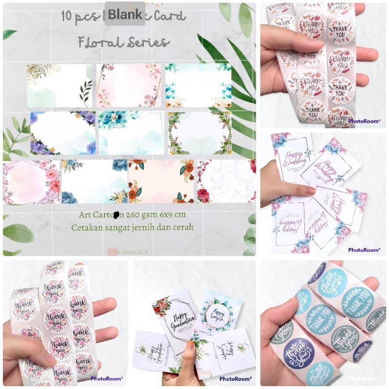Jual [10 PCS] BLANK CARD TEBAL | KARTU UCAPAN KOSONG| STICKER STIKER ...