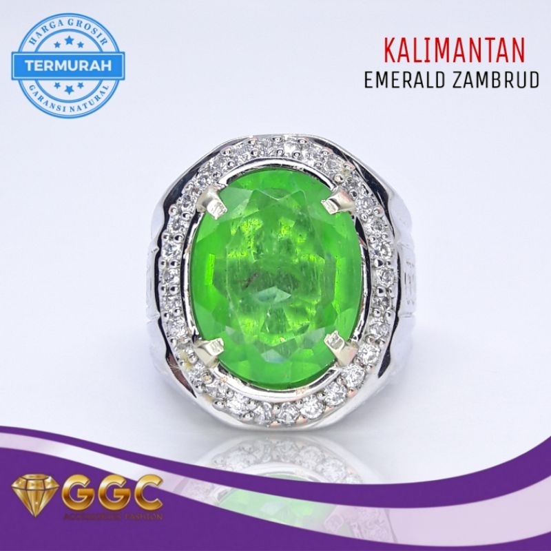 Jual Cincin Batu Emerald Zambrud Kalimantan | Shopee Indonesia