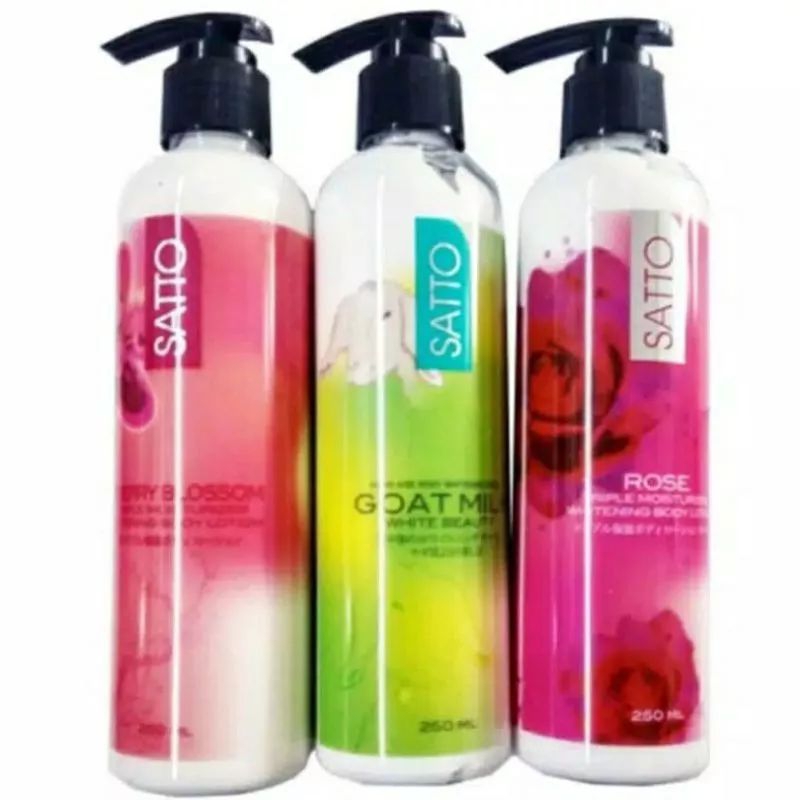 Jual SATTO Hand and Body Whitening Cream Goat Milk White Beauty 250ml ...