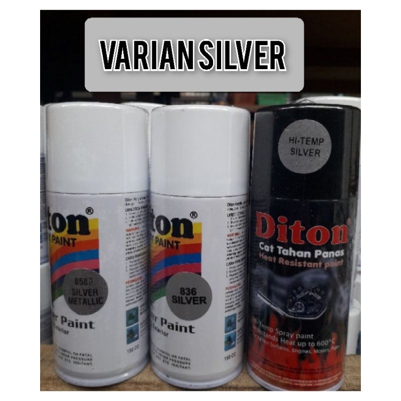 Jual Pilok Pilox Cat Semprot Diton 150cc varian silver metalik silper perak putih pernis tahan ...
