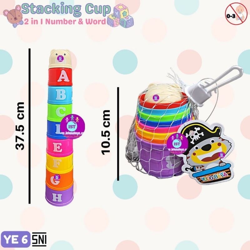 Jual Mainan Edukasi YE 6 Stacking Cup / Mainan Edukasi Susun Gelas ...