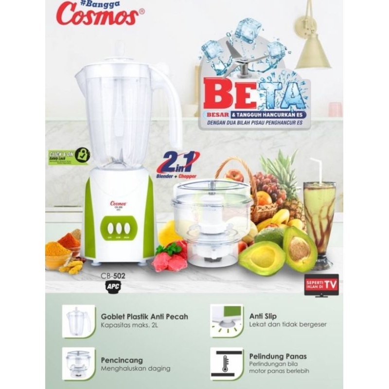 Jual Cosmos Blender Chopper 2in1 CB 502 APC CB502 | Shopee Indonesia