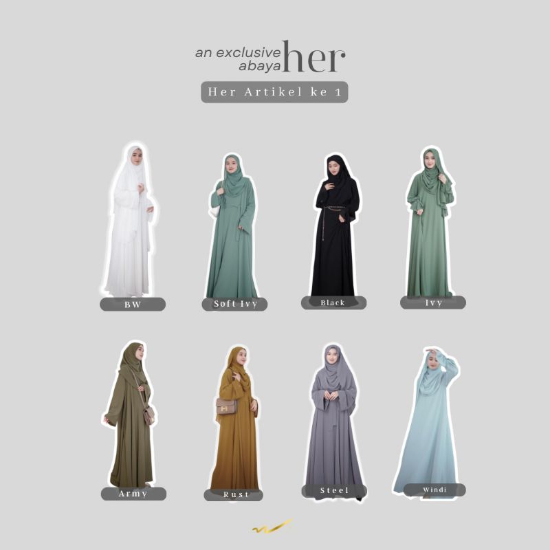 Jual (1) HER ABAYA READY STOCK ( Dress full furing + outer + belt ...