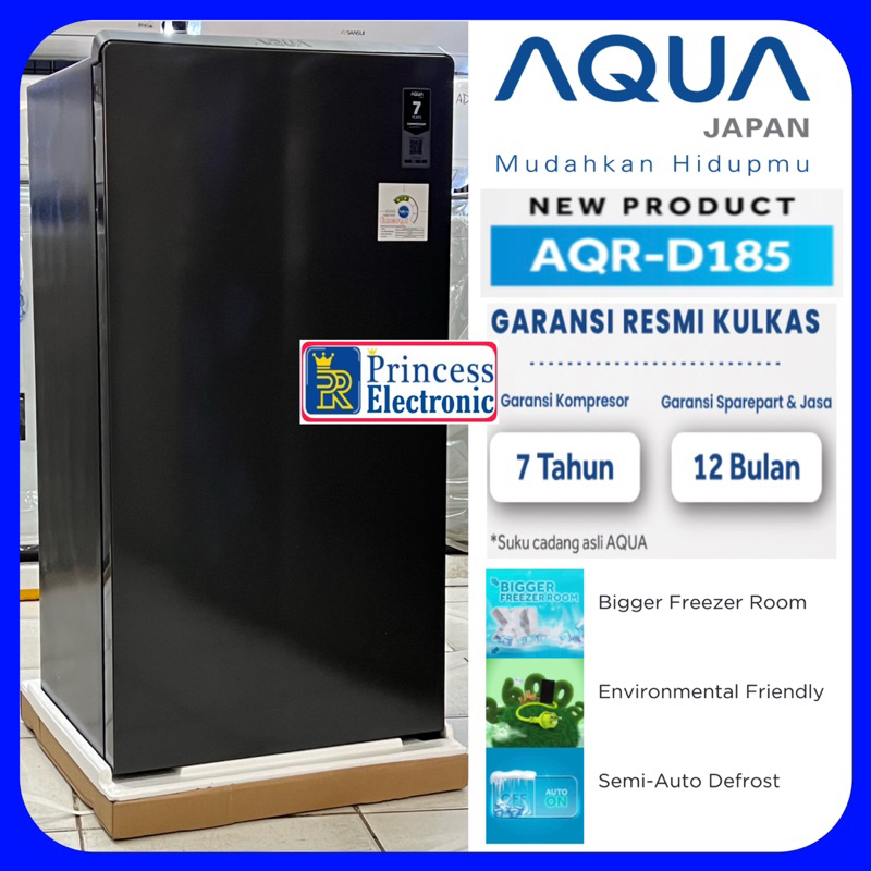Jual KULKAS 1 PINTU AQUA AQR-D185 Big freezer Semi auto defrost ...