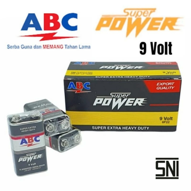 Jual Battery ABC Super Power 9V Kotak | Shopee Indonesia