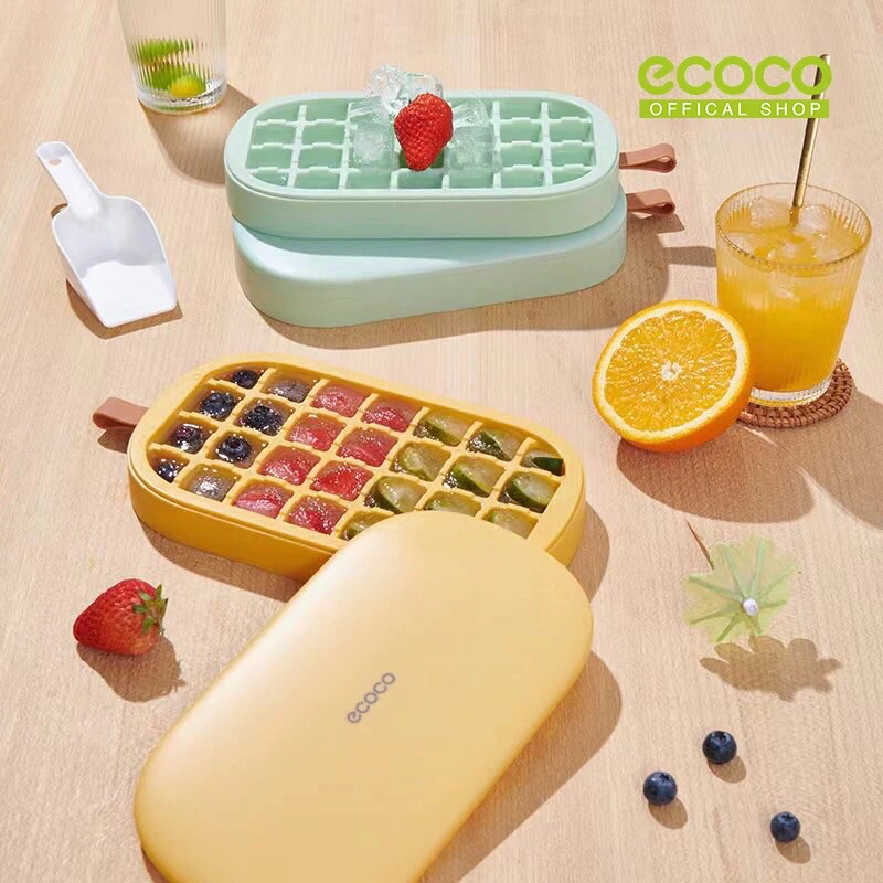 Jual ECOCO Icebox Single Layer - Cetakan Es Puding Mpasi Ice cube ...