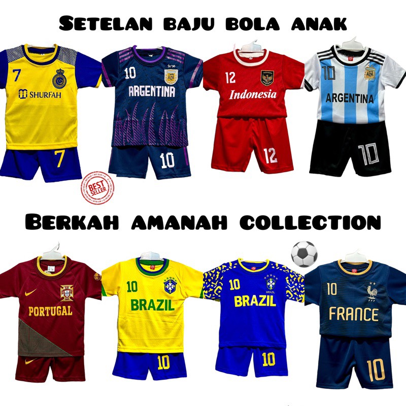 Jual Baju bola anak Argentina/ setelan bola anak timnas Kroasia/ jersey bola anak Argentina ...