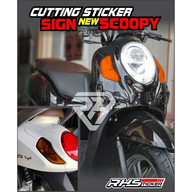 Jual sticker tranparan sign/sen paket depan belakang Scoopy new 2020 ...