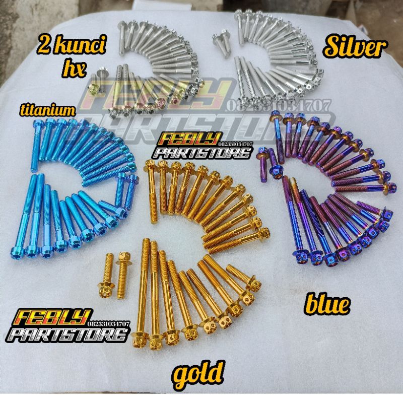 Jual BAUT KALTER KANAN KIRI CB GL MEGAPRO TIGER GL100 TITANIUM HX 2 KUNCI FLOWER BAUT PROBOLT ...