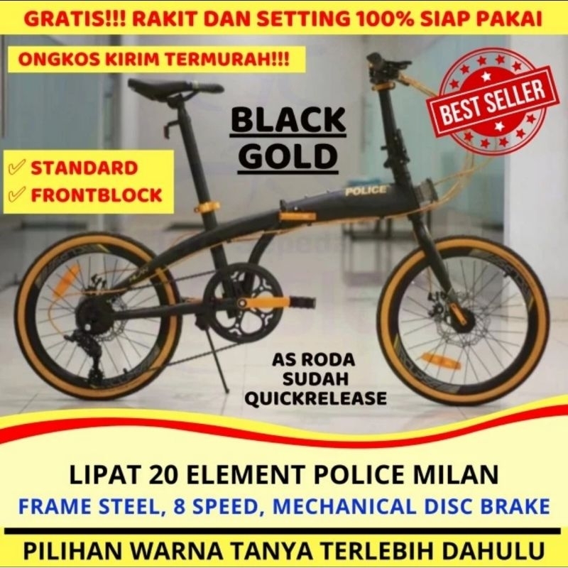 Jual Sepeda Lipat 16 inch 20 inch Element Police Milan Rans ...