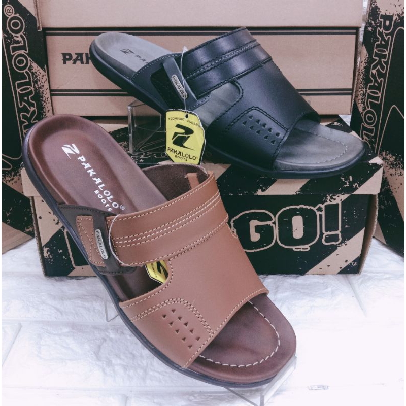 Jual sendal terbaru pria kulit PAKALOLO PIRAMID 05 original | Shopee ...
