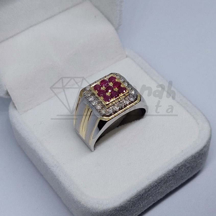 Jual Cincin Berlian Pria Natural Berlian Asli Original Ruby Diamond ... Jual Cincin Berlian Pria Natural Berlian Asli Original Ruby Diamond ...