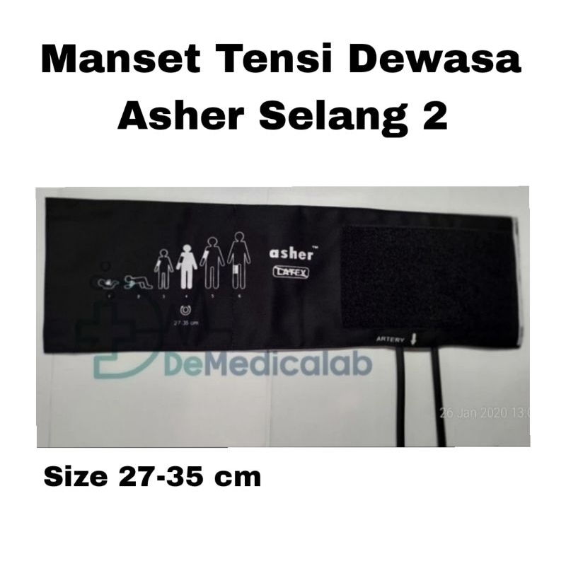 Jual Manset Tensi Tensimeter Dewasa Selang 2 Rekat / Adult Cuff ...