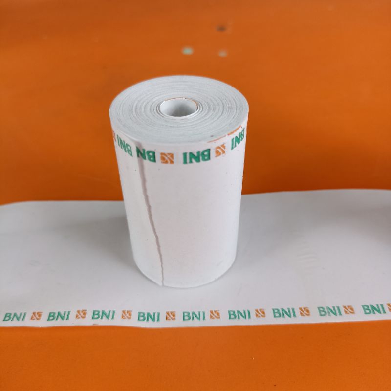 Jual kertas printer thermal logo BNI ukuran 58x40mm | Shopee Indonesia