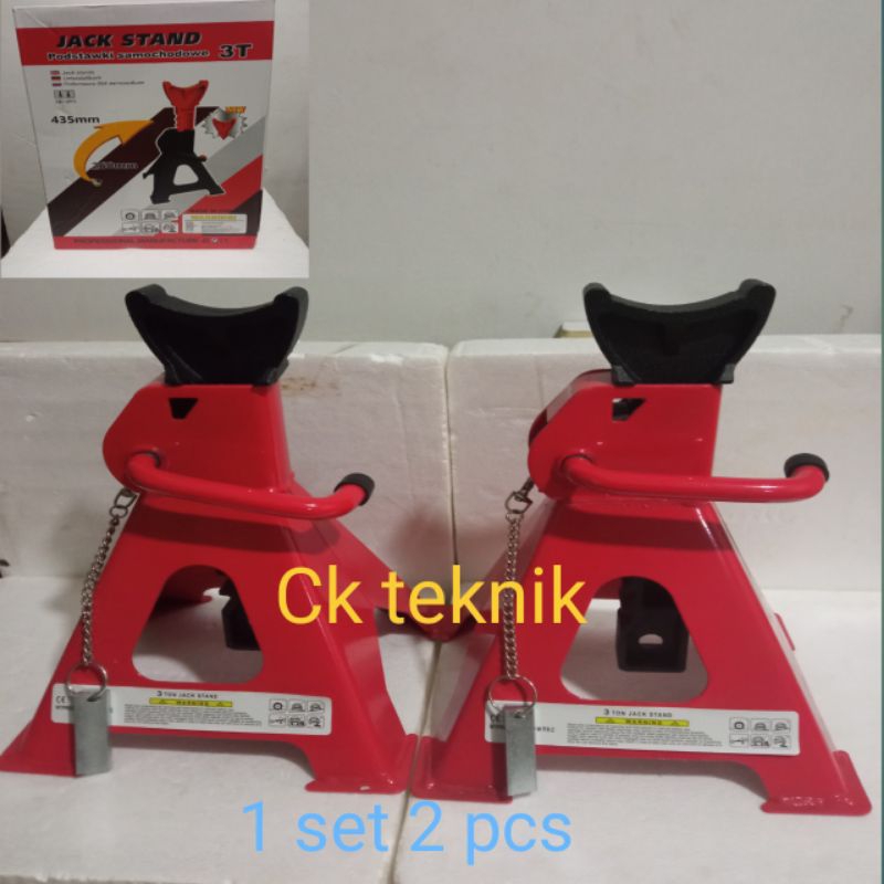Jual jack Stand 3Ton Tahanan Dongkrak mobil Alat penyangga mobil 3Ton ...