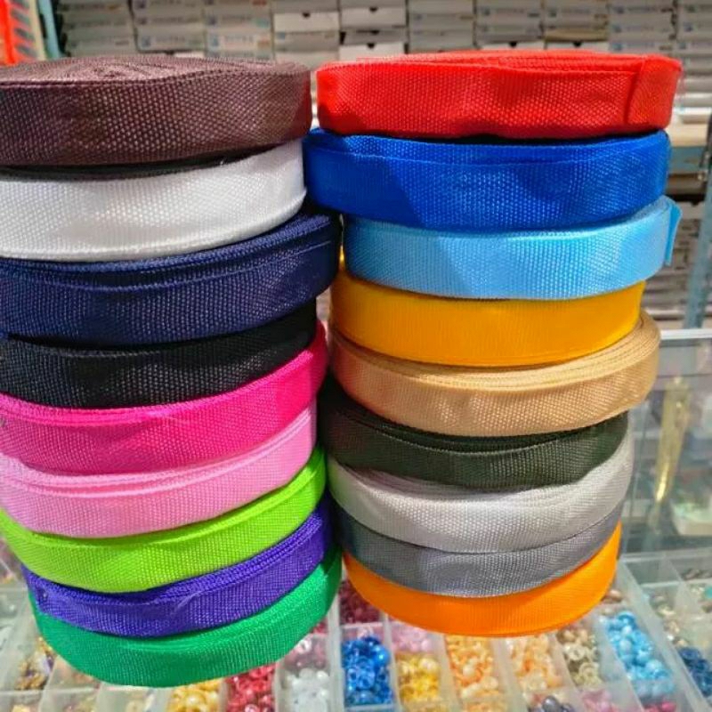 Jual bisban tali webbing pelipit pinggiran jahitan uk 1, 5 cm 1 roll 27 ...