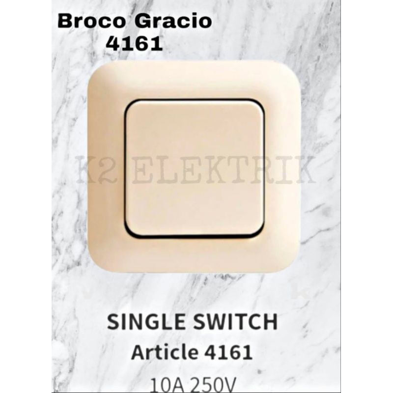 Jual Broco Gracio Cream Stop Kontak | Saklar isi 1 | Saklar Engkel ...