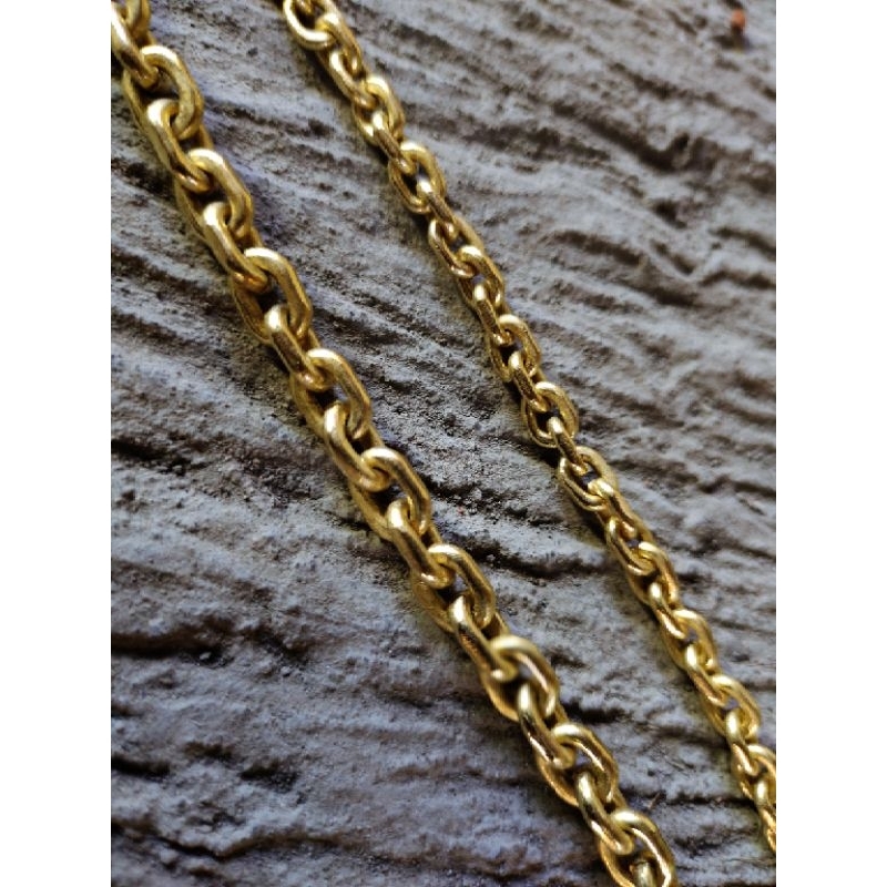 Jual Rantai Kuningan solid brass chain | Shopee Indonesia