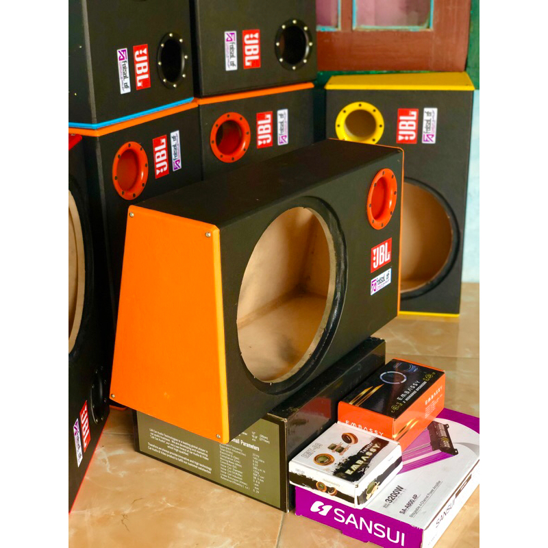 Jual box subwoofer 12"inch universal model box port bahan full mdf ...