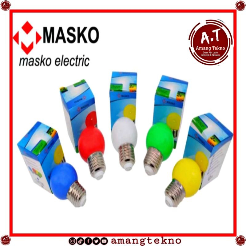 Jual MASKO LAMPU LED G45 E27 LAMPU LED 2W 2 W WARNA WARNI | Shopee ...