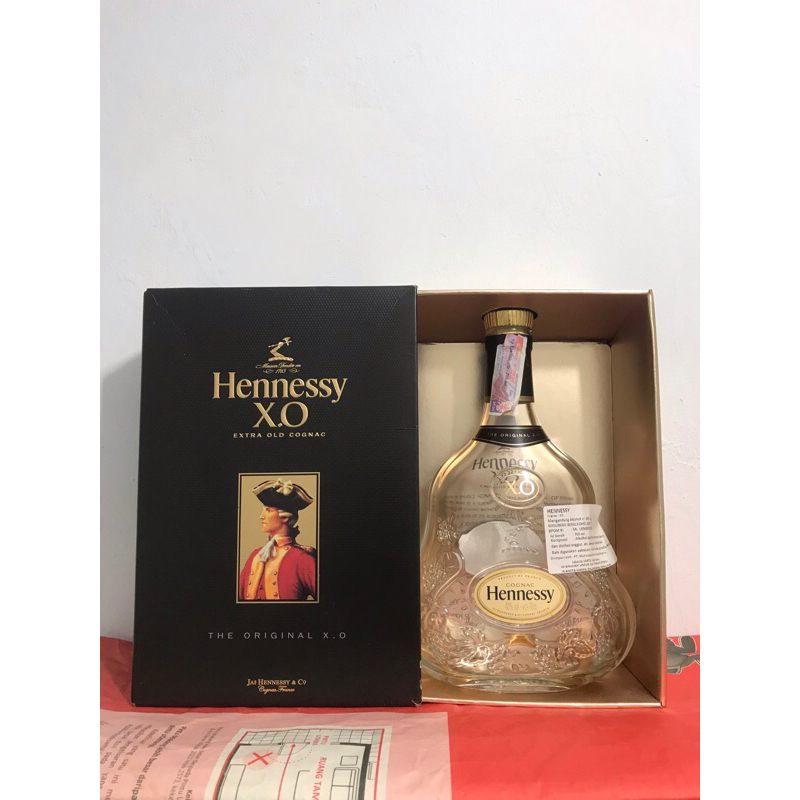 Jual botol bekas minuman miras hennesy XO / botol pajangan / botol koleksi | Shopee Indonesia