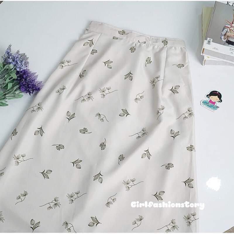 Jual Fafashion | ROk FLORAL KOREAN SKIRT | ROK GAMAR A-LINE MOTIF BUNGA ...