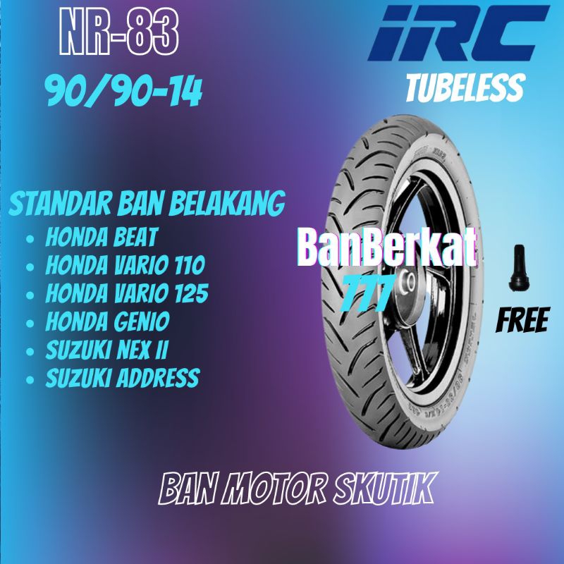 Jual Ban Motor Matic BEAT VARIO SERIES/ IRC NR 83 90/90 Ring14 Tubeless ...